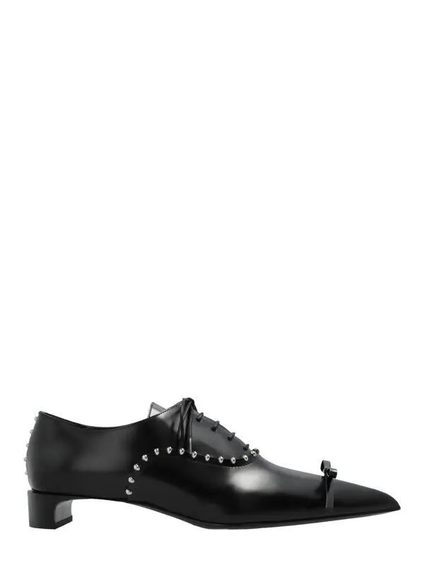 JIL SANDER Heeled Leather Oxford Shoes - Black