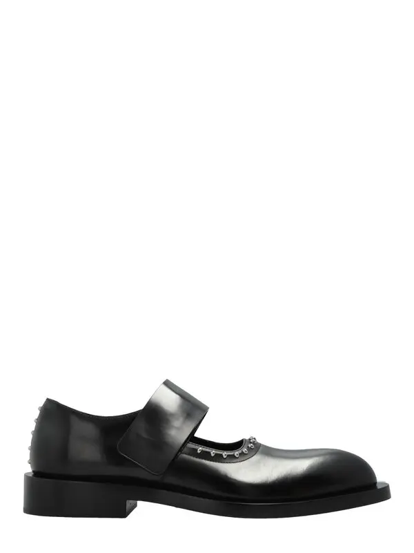 JIL SANDER Leather Ballerina Shoes - Black