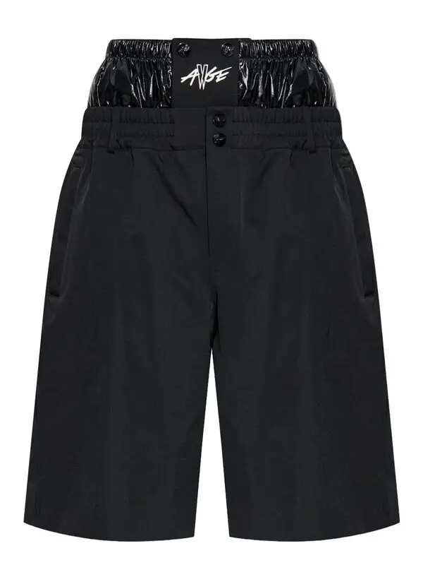 Moncler 1 Asap Rocky Wide Leg Shorts - Black