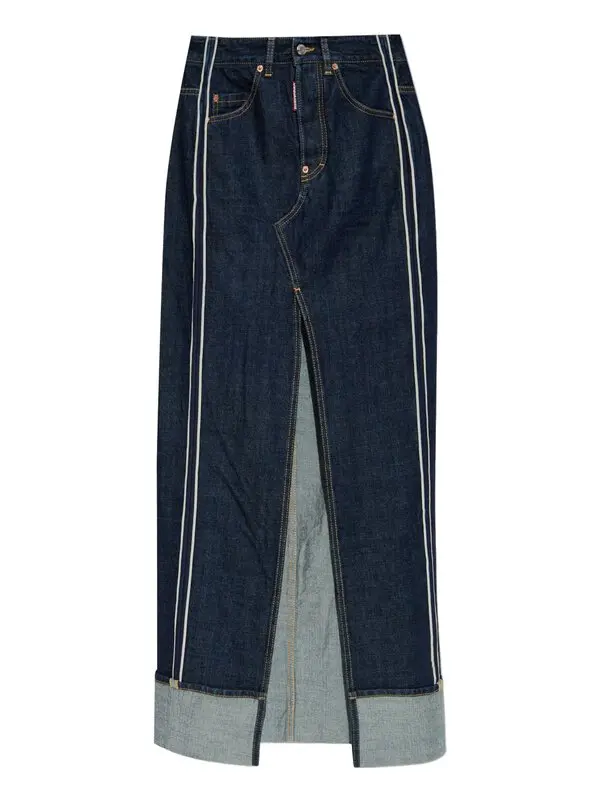 Dsquared2 Long Denim Skirt - Navy Blue