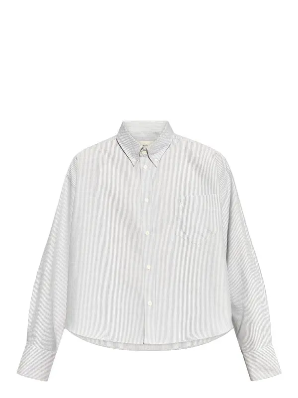Ami Shirt With Striped Pattern - White