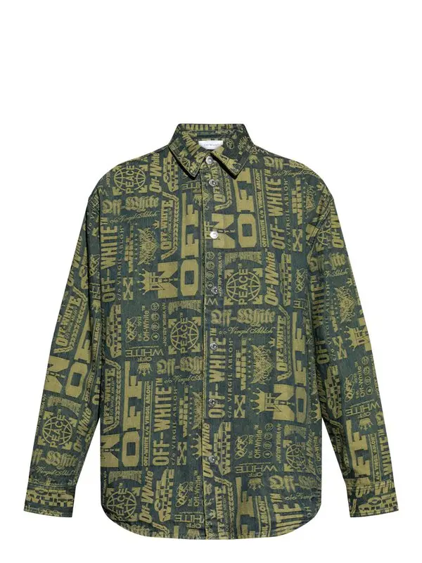 Off-White Denim Shirt - Green