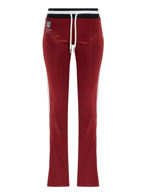 Off-White Track Pants With Side Stripes - Burgundy