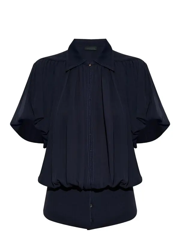 LANVIN Silk Shirt - Navy Blue