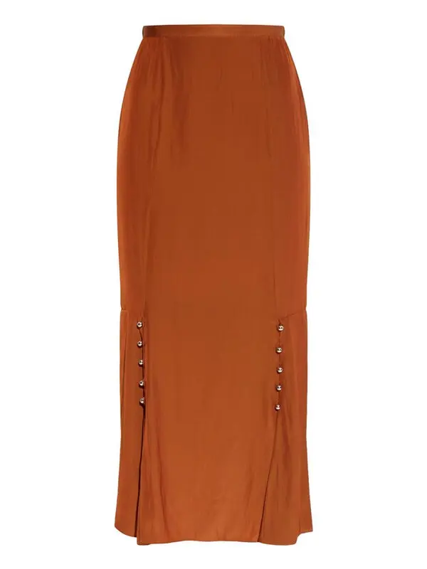 LANVIN Slit Long Skirt - Brown
