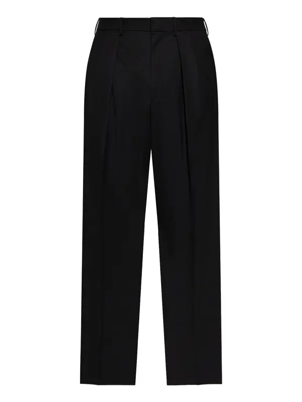 TOM FORD Wool Pleated Trousers - Black