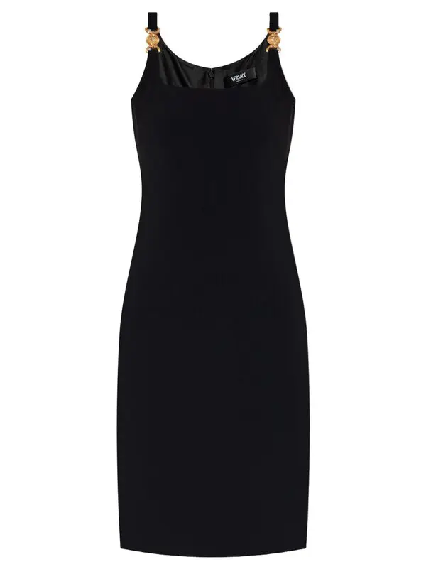 Versace Sleeveless Knee-length Strap Dress - Black