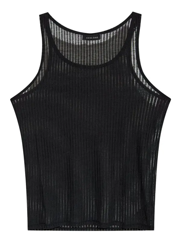 ANINE BING Eugene Sleeveless Top - Black