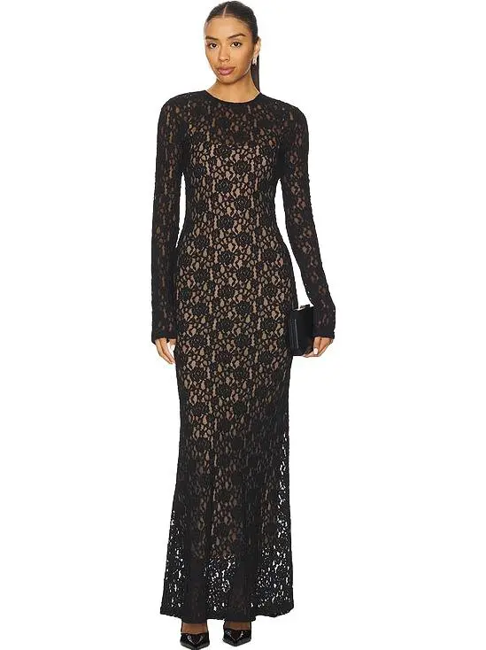 L'academie By Marianna Kayden Maxi Dress - Black