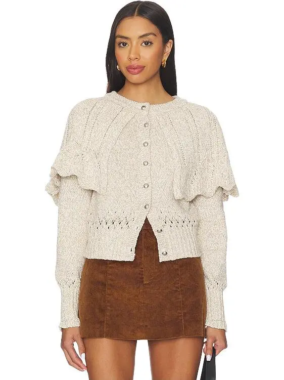 Free People Bali Cape May Sweater - Natural Combo