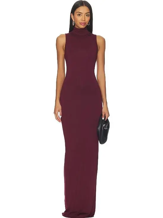 Eterne Harlow Soft Jersey Maxi Dress - Oxblood