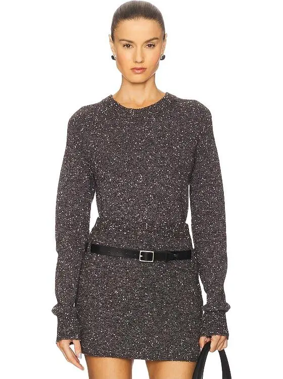 A.L.C. Zoe Sweater - Charcoal & Dark Brown