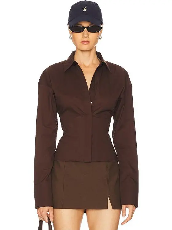 L'academie By Marianna Elsie Shirt - Chocolate Brown