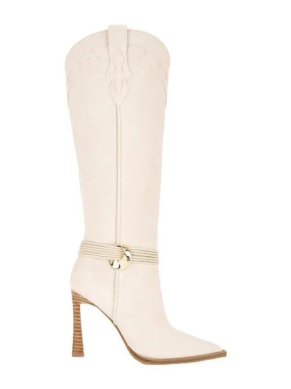 Steve Madden Kyndall Boots - Bone Suede