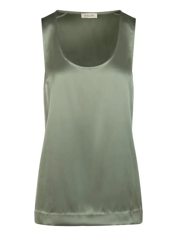 HEIRLOME Elaine Silk Top - Green