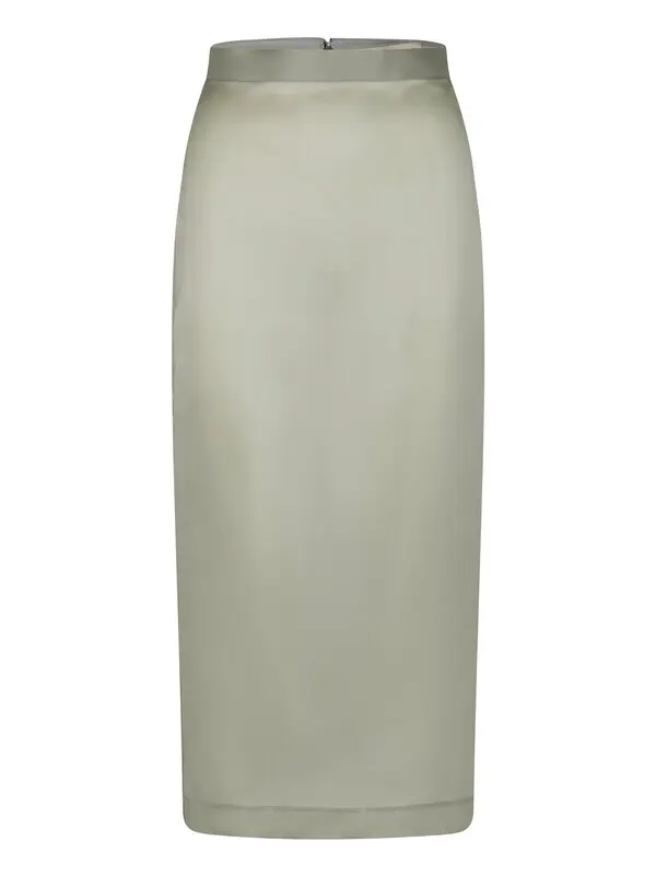 HEIRLOME Irene Silk Midi Skirt - Green