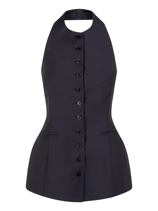 HEIRLOME Lupita Wool-silk Top - Black