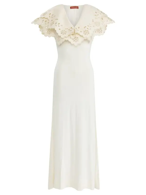 Altuzarra Penrose Broderie Anglaise Jersey Maxi Dress - Ivory