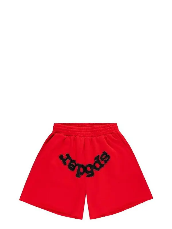 SP5DER Og Studded Sweatshorts - Red