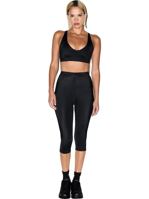 SKIMS Nike Shine Drawcord Crop 17 Inch Legging - Obsidian