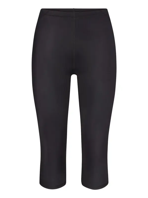 SKIMS Drawcord Crop 17" Legging | Black | | Nike Shine - Obsidian