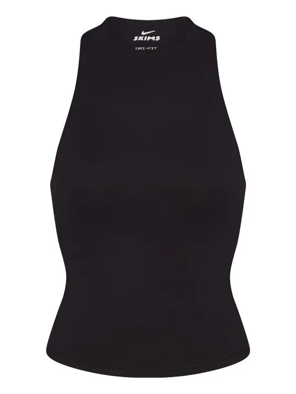 SKIMS Mock Neck Racerback Tank Top - Obsidian