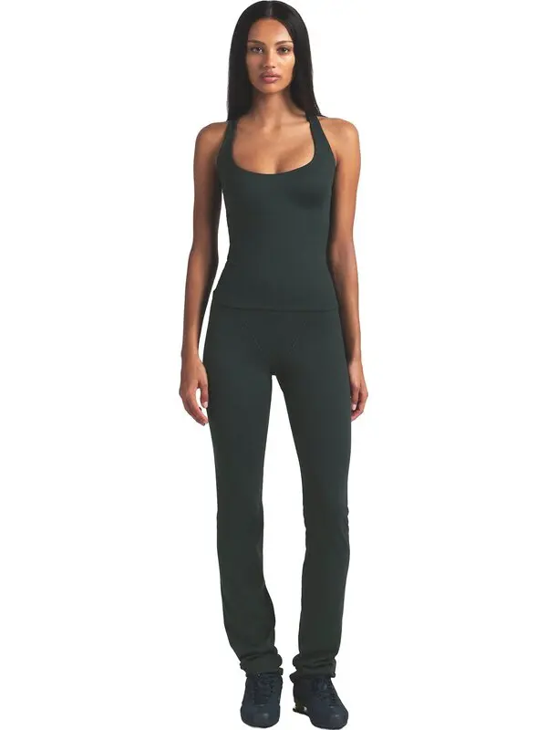 SKIMS Racerback Tank Top With Built-in Pads - Dark Teal