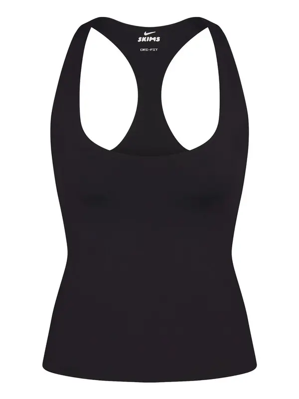 SKIMS Racerback Tank Top With Built-in Pads - Obsidian