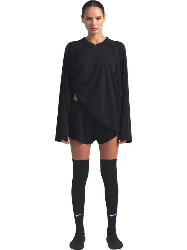 SKIMS Oversized Airy V-neck Long-sleeve Top - Obsidian