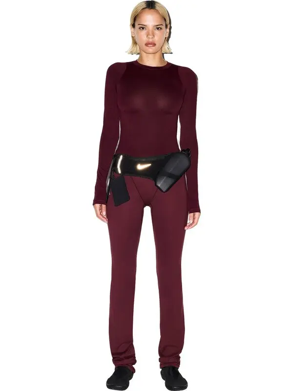SKIMS Long Sleeve Crew Neck Top - Currant