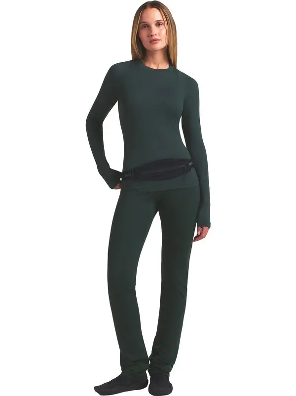 SKIMS Long Sleeve Crew Neck Top - Dark Teal