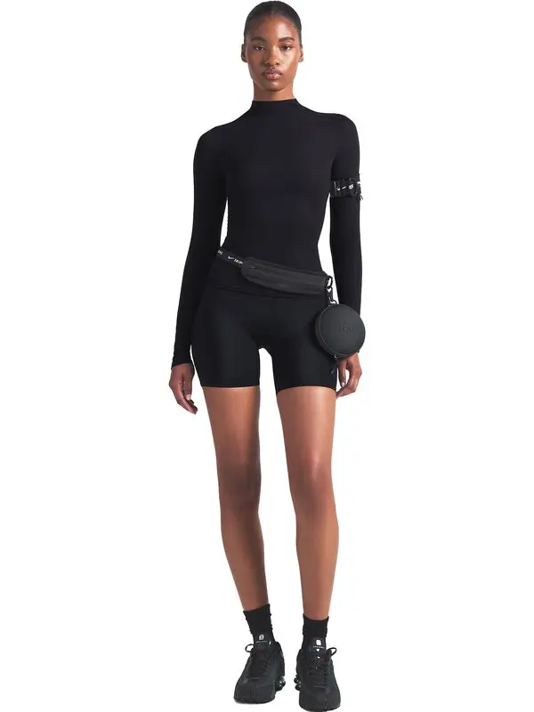 SKIMS Mock Neck Long Sleeve Top - Obsidian