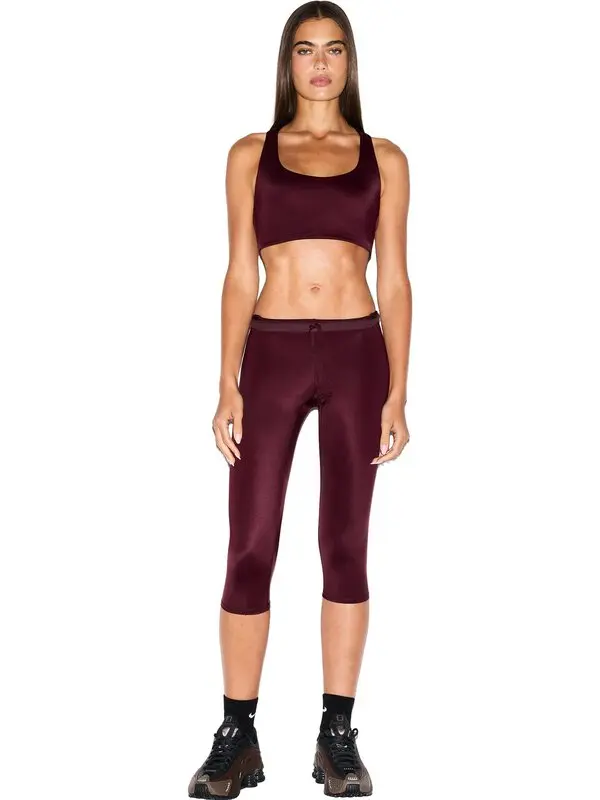 SKIMS Nike Shine Racer Back Bra - Currant