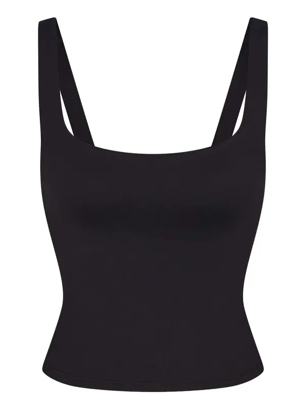 SKIMS Square Neck Tank Top - Obsidian