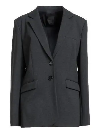 Pinko Single-breasted Blazer In Viscose, Nylon, And Elastane - Grey