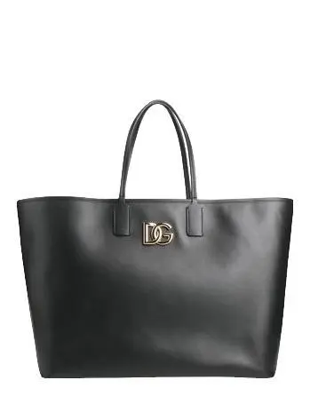 Dolce & Gabbana Leather Shopper Bag - Black