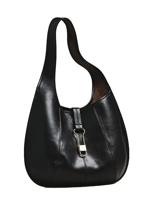 Dolce Vita Nova Leather Buckle Tote - Black