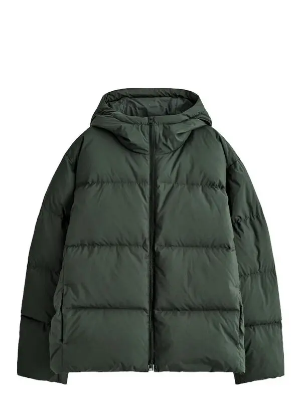 Cos Hooded Down Puffer Jacket - Green
