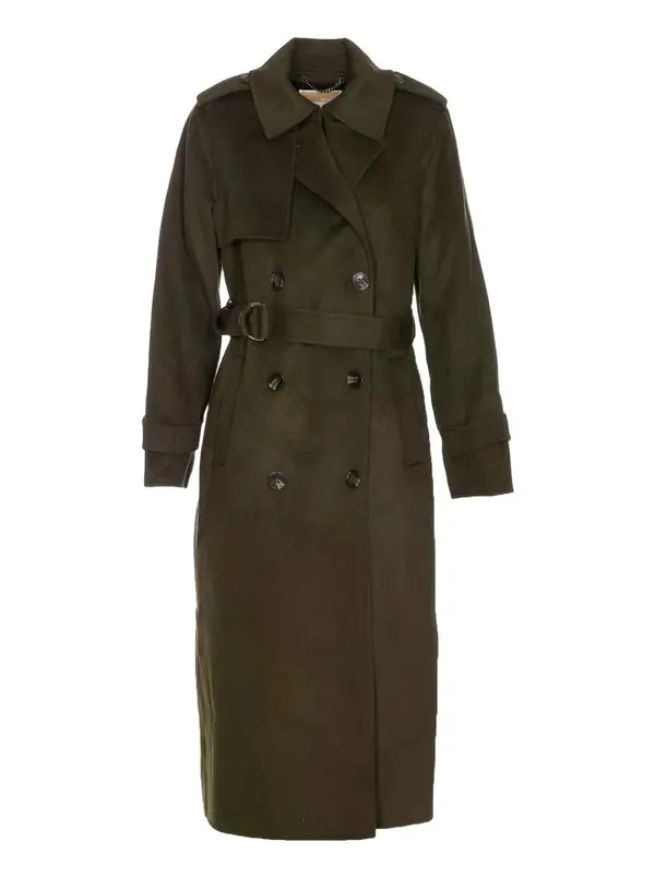 Michael Kors Double-breasted Belted Trench Coat - Green