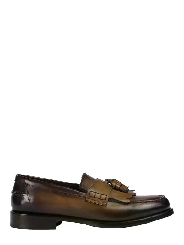 DOUCAL'S Tassel-detailing Fringed Loafers - Brown