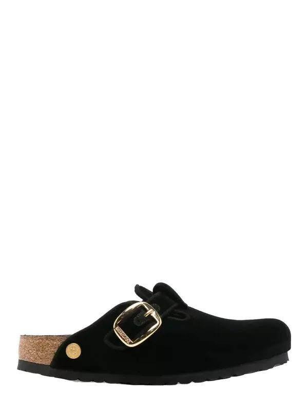 BIRKENSTOCK Boston Velvet Mules - Black