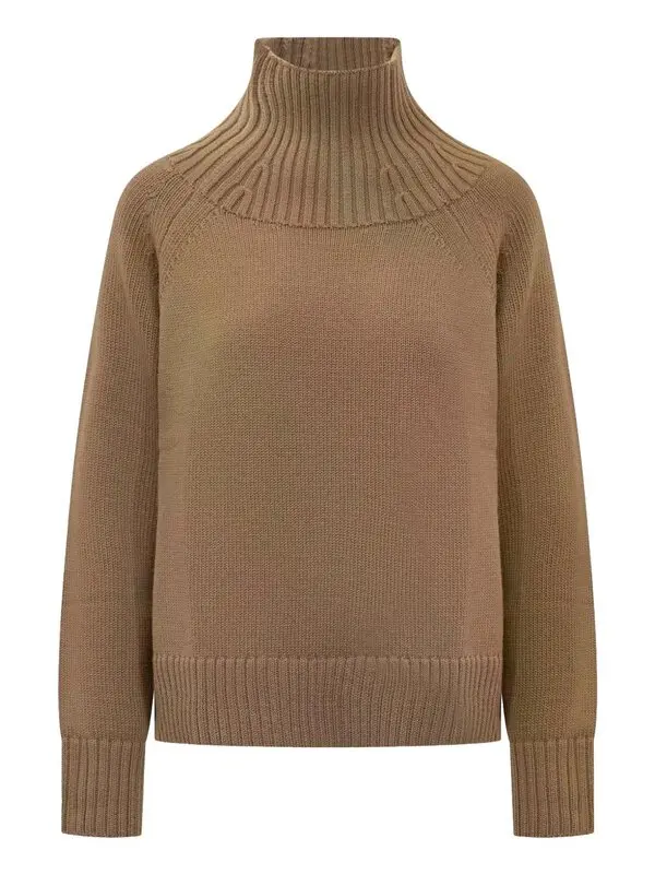 Michael Kors Ribbed Funnel-neck Sweater - Brown
