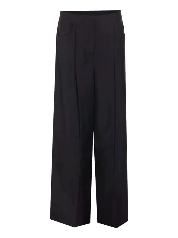 Fendi Pleated-front Trousers - Black