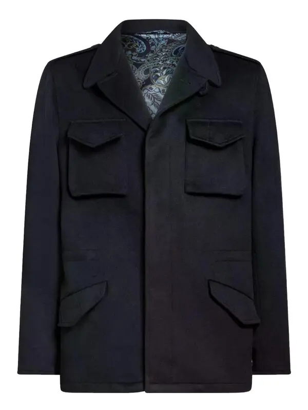 Etro Flap-pocket Cashmere Jacket - Blue