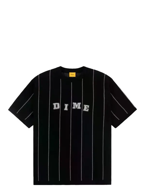 DIME Striped Logo-detail Sweater - Black