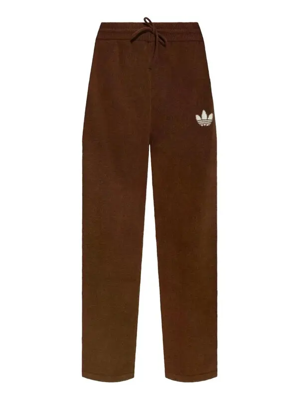 Adidas Logo Knit Trousers - Brown