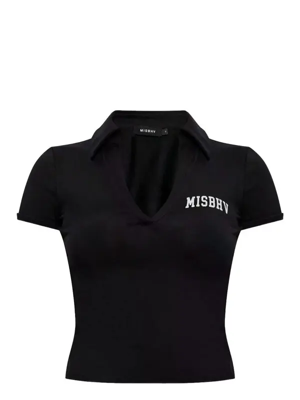 MISBHV V-neck Logo Top - Black