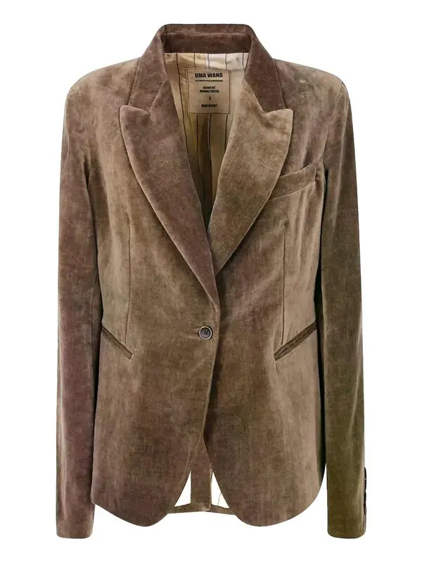 UMA WANG Single-breasted Blazer - Brown