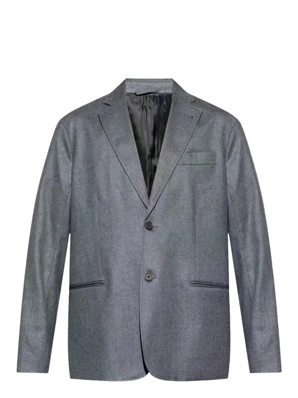 Emporio Armani Single-breasted Wool Blazer - Grey