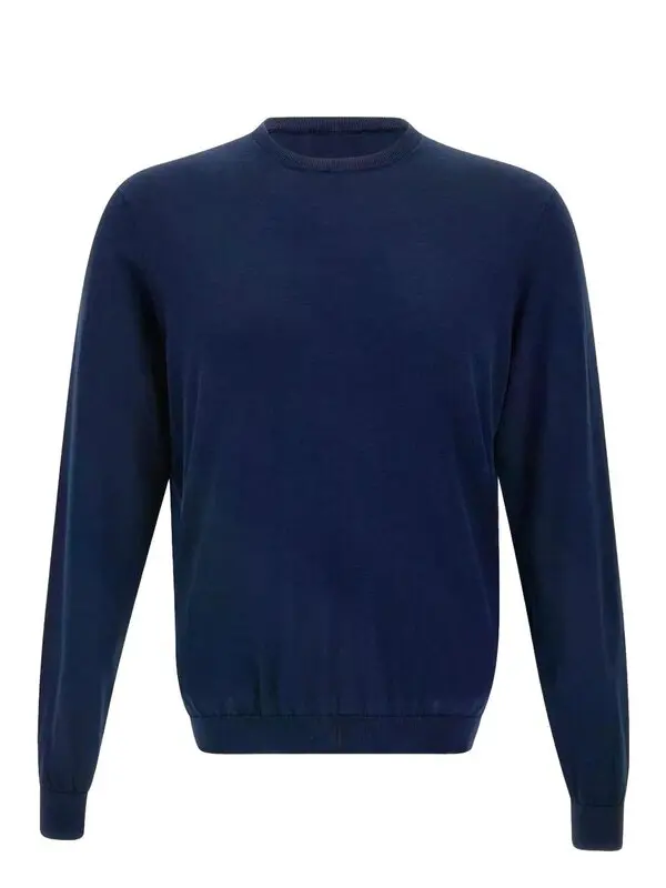 FILIPPO DE LAURENTIIS Cotton Crew Neck Sweater - Blue